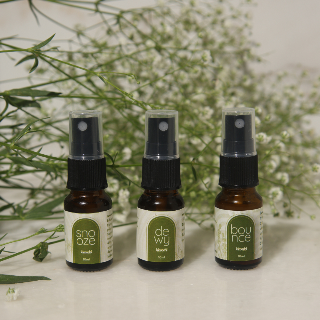 body spritz travel kit - bounce, dewy & snooze [10 ml each] – kimochi